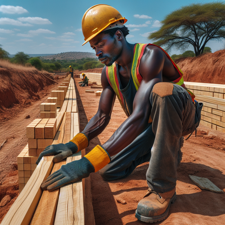 Timber sleeper wall installation service Zimbabwe – Maricho